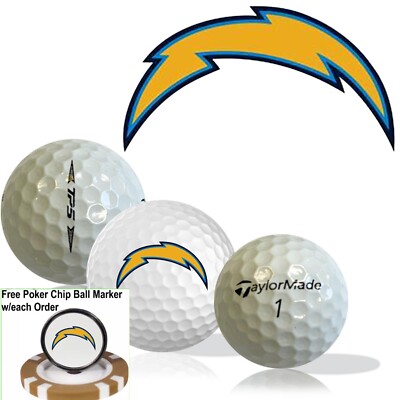 NFL Los Angeles Chargers • Golf Balls 12 pack • TaylorMade TP5 ...