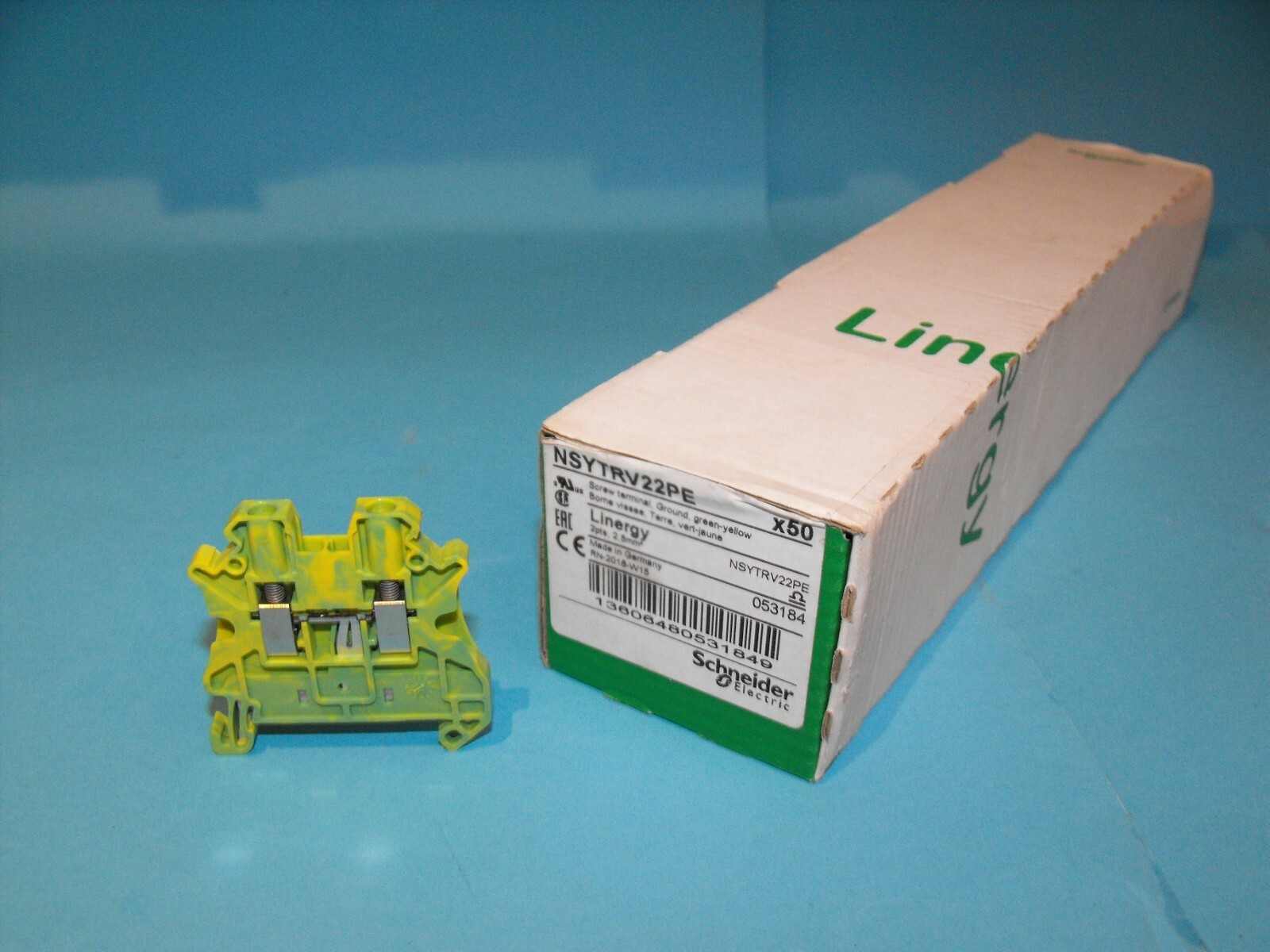 Terminal Block Screw Clamp Schneider Electric NSYTRV22PE for sale ...
