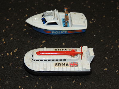 2 Vintage Matchbox Boats No 72 Hovercraft 1972 No 52 Police Launch | eBay