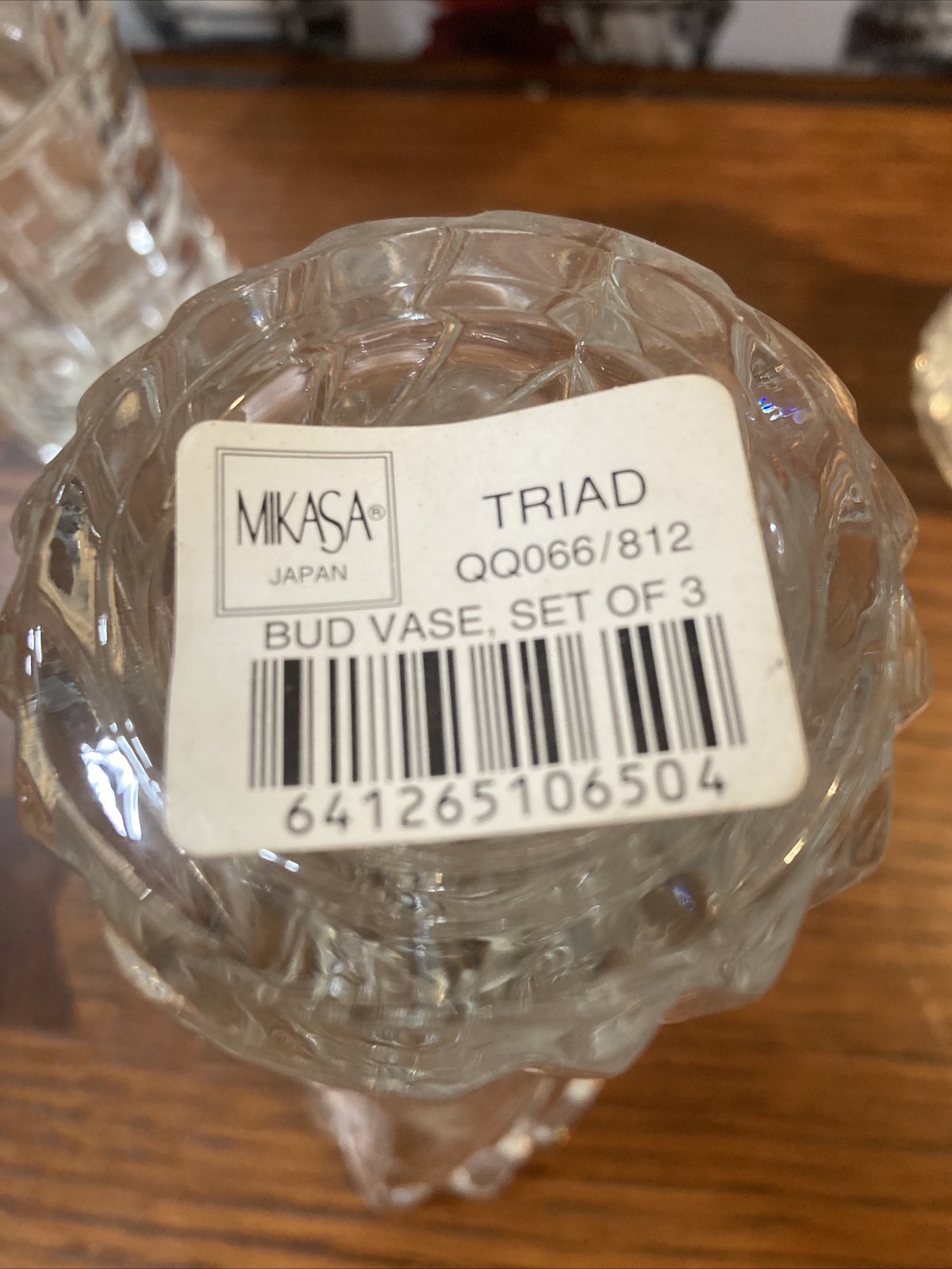 MIKASA Crystal TRIAD Set of 3 FLOWER BUD VASES | eBay