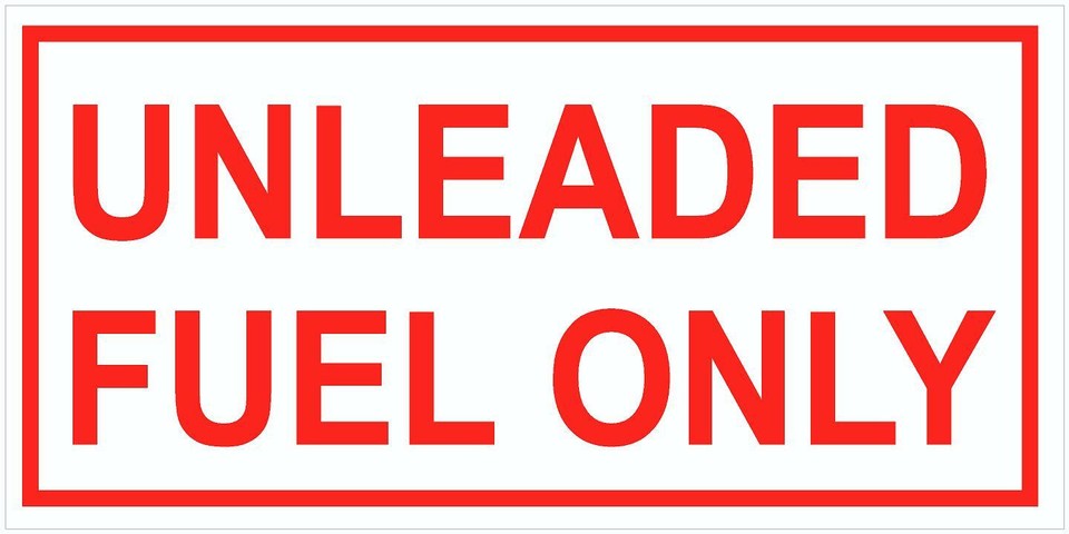 GASOLINE ONLY / UNLEADED FUEL ONLY Decal sticker - SM thru XL - various ...
