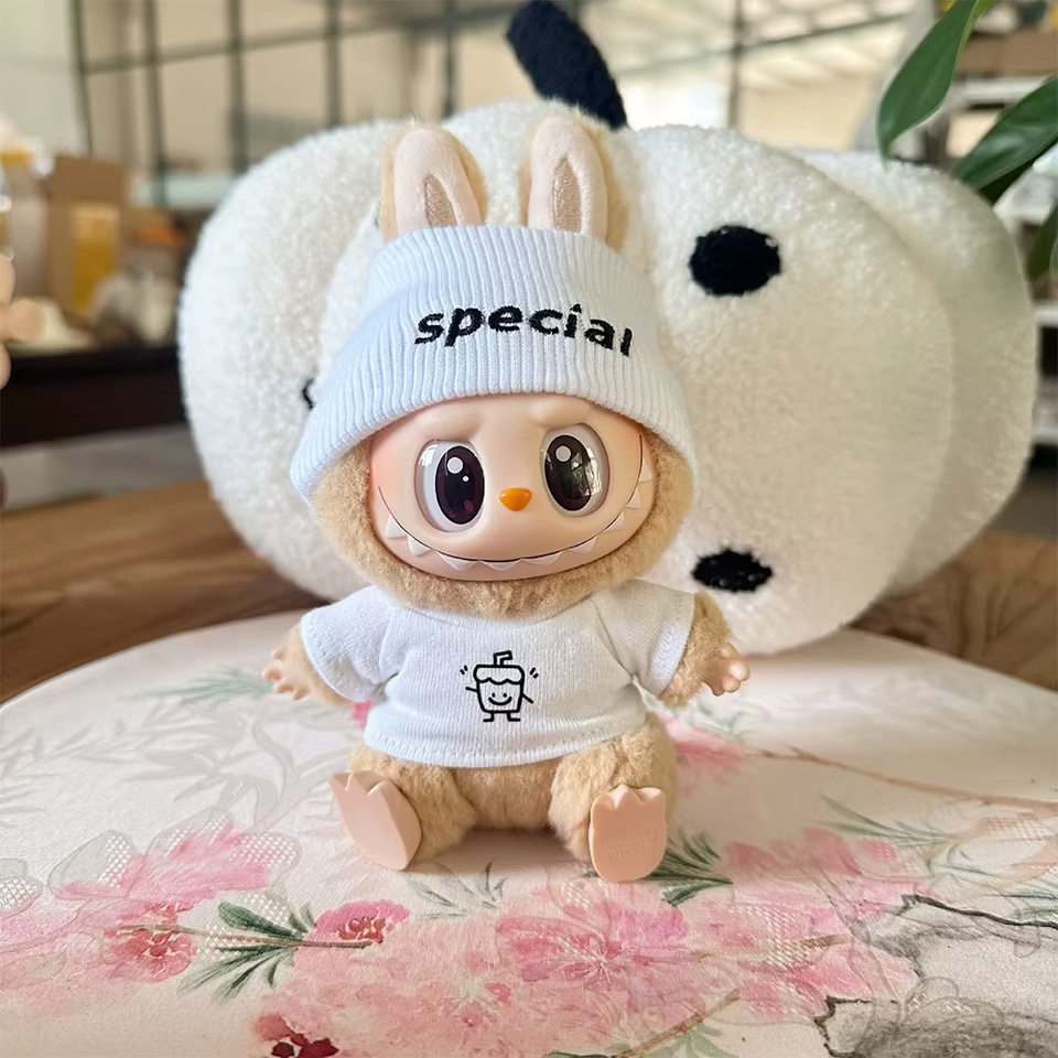 17cm LABUBU Monster Doll Clothes Cute Fashion Outfits for Labubu Doll ...