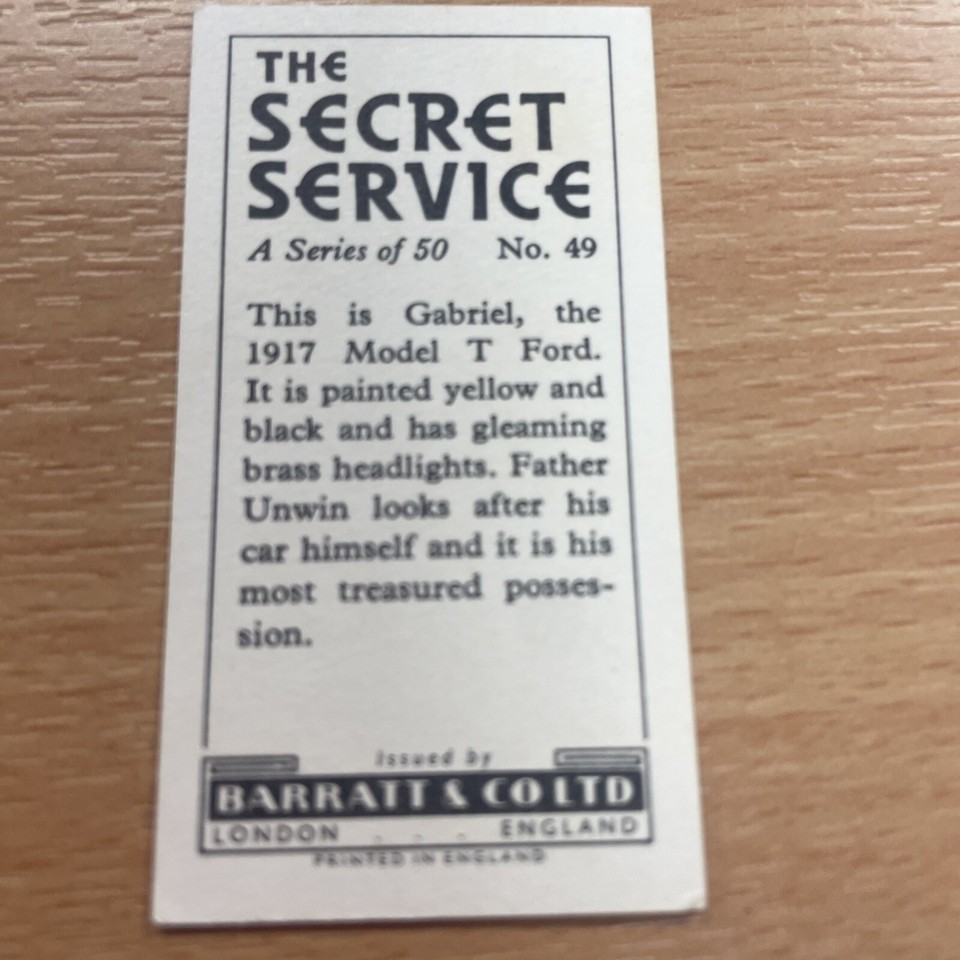 Barratt’s Sweet Cigarette The Secret Service Card | eBay UK