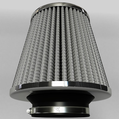 UNIVERSAL 75mm 3" AIR FILTER NECK CONE INDUCTION HIGH FLOW CAR ...
