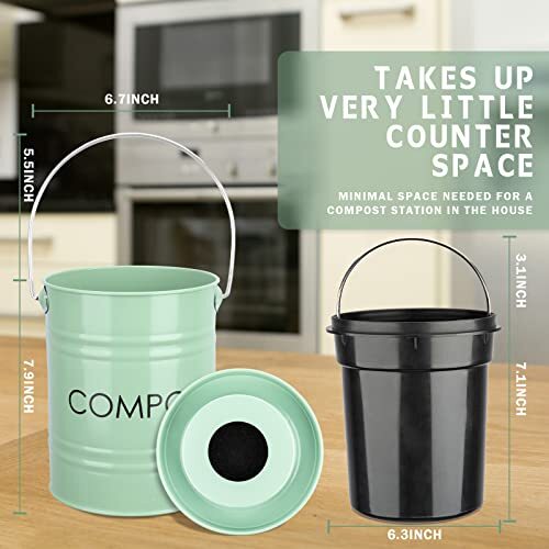 Compost Bin Kitchen Countertop Compost Bin With Lid “ Small Compost Bin ...