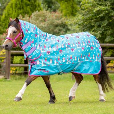 Shires Tikaboo 200g Combo Turnout Rug - Princess Unicorn | eBay UK