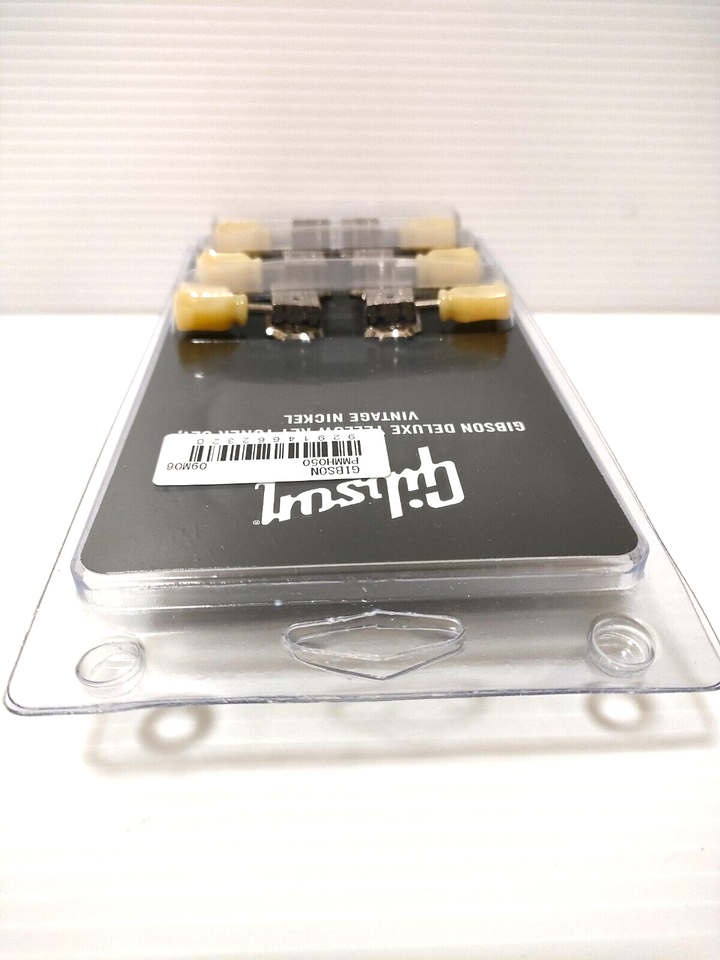 Gibson PMMH-050 Deluxe Yellow Key Tuner Set Vintage Nickel Cruson Style ...