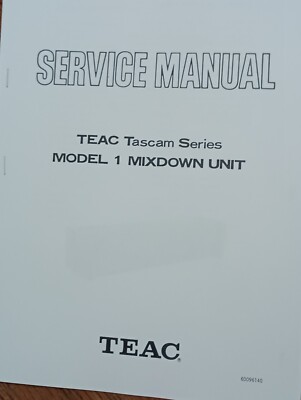 TEAC Tascam Model-1 Mixdown Unit Service Manual Photocopy | eBay
