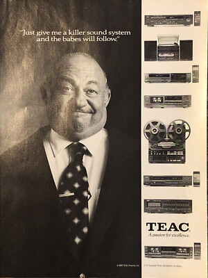 1989 TEAC Stereo PRINT AD Give Killer Sound System Babes Will Follow ...