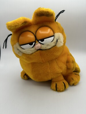 Vintage 1981 Dakin Sitting GARFIELD Plush Stuffed Collectible Animal 9 ...