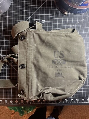 Korea Era US Army/USMC M9A1 Canvas Gas Mask Carry Bag w/Straps ...