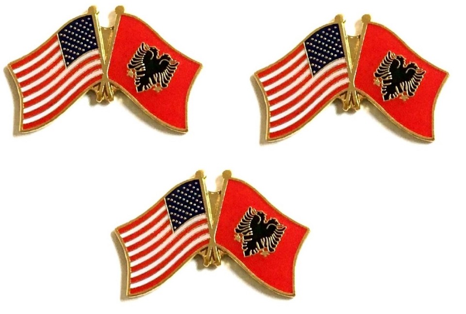 Pack of 3 International Flag & US Crossed Double Flag Lapel Pins | eBay