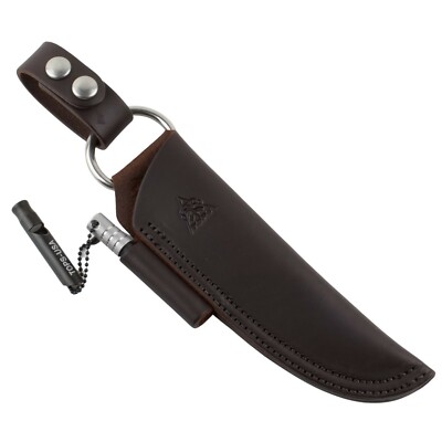 TOPS Brothers of Bushcraft BOB Brown Leather Fixed Blade Knife Sheath ...