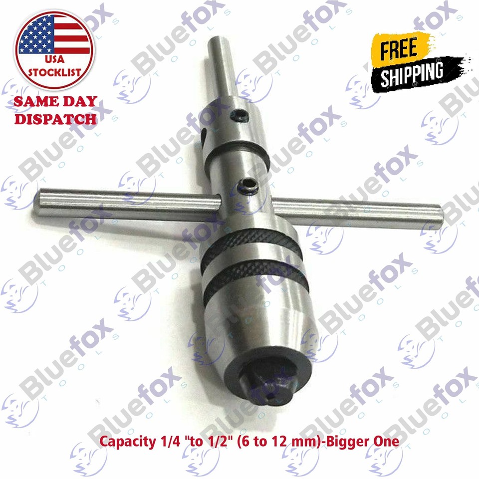 2 Pcs Pilot Spindle Tap Wrench Capacity 1/16" Inch To 1/2" Inch 1.5mm ...