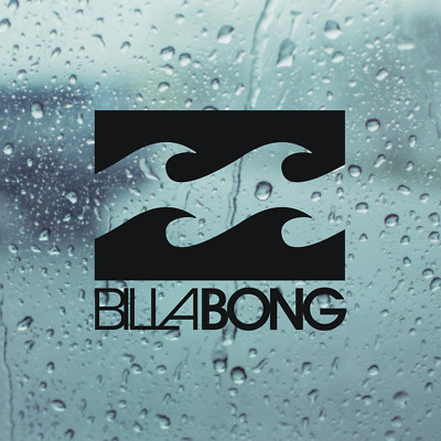 BILLABONG Die Cut Black Vinyl Decal/Sticker 4 in x 3.5 in Surf Car ...