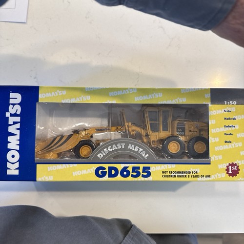 1st Gear 1/50 Scale Diecast Komatsu GD655 Motor Grader Construction NIB ...