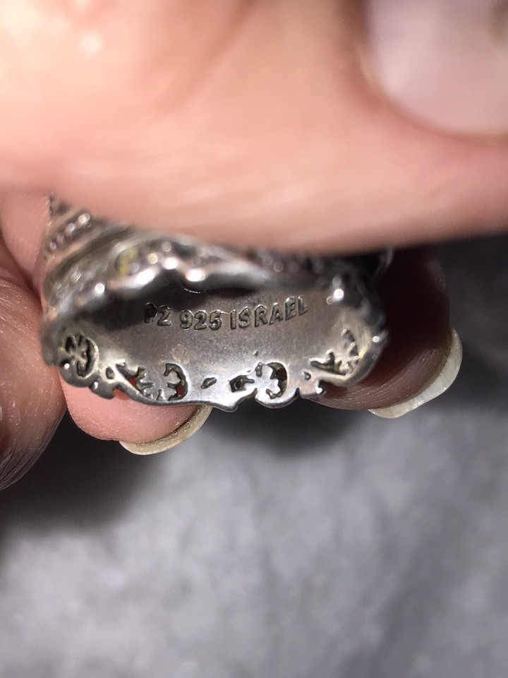 OR PAZ STERLING SILVER 925 LACE SPINNER RING SZ 6 P2 925 Israel | eBay