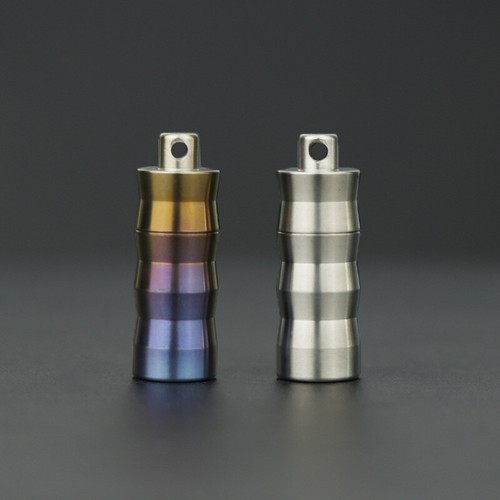 EDC Titanium Pill Case Container Portable Waterproof Box Keychain ...