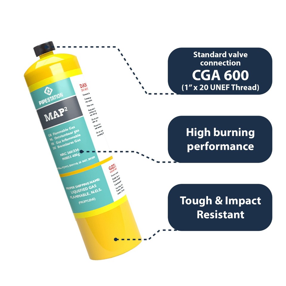 Blow Torch + Mapp Gas Cylinder | Gas Torch for Map Plus or Propane ...