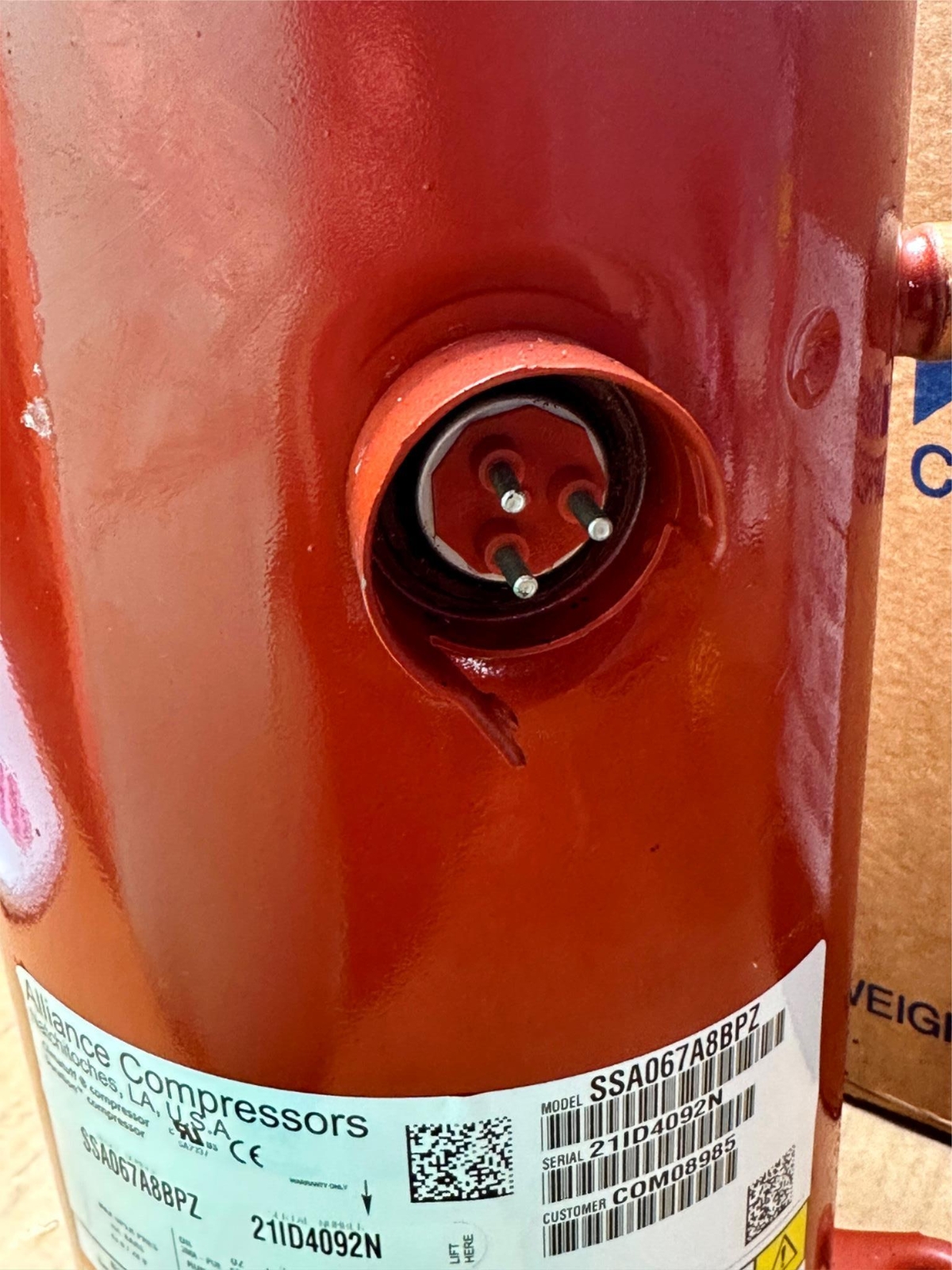 Trane OEM Compressor Alliance 5.5 Ton R-410A 380-400V 3Ph 380/60/3 ...