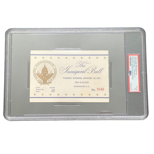 1953 President Dwight Eisenhower Inauguration Inaugural Ball Ticket ...