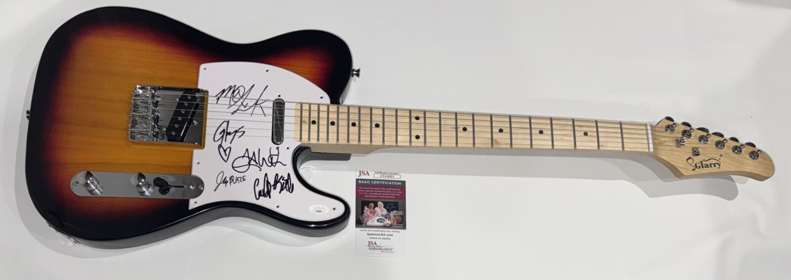 THE ELOVATERS SIGNED SUNBURST ELECTRIC GUITAR JACKSON WETHERBEE ALL 5 ...