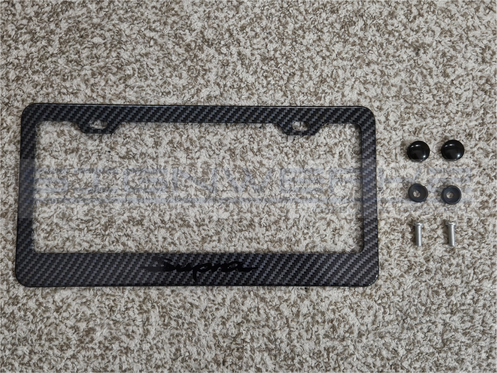 Supra A90 Black CF Printed Pattern Black Aluminum License Plate Frame ...