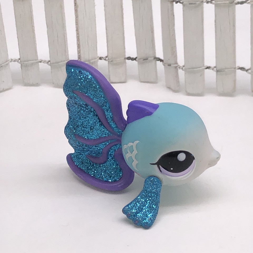 Littlest Pet Shop LPS Sparkle Glitter #2129 GUPPY BETA FISH Glitter ...