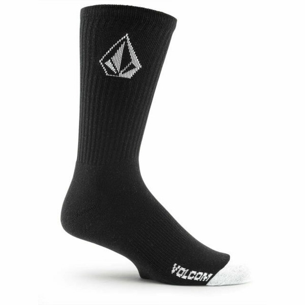 Volcom Men's Full Stone Black Crew Socks Size 9-12 - 3 Pack for sale ...