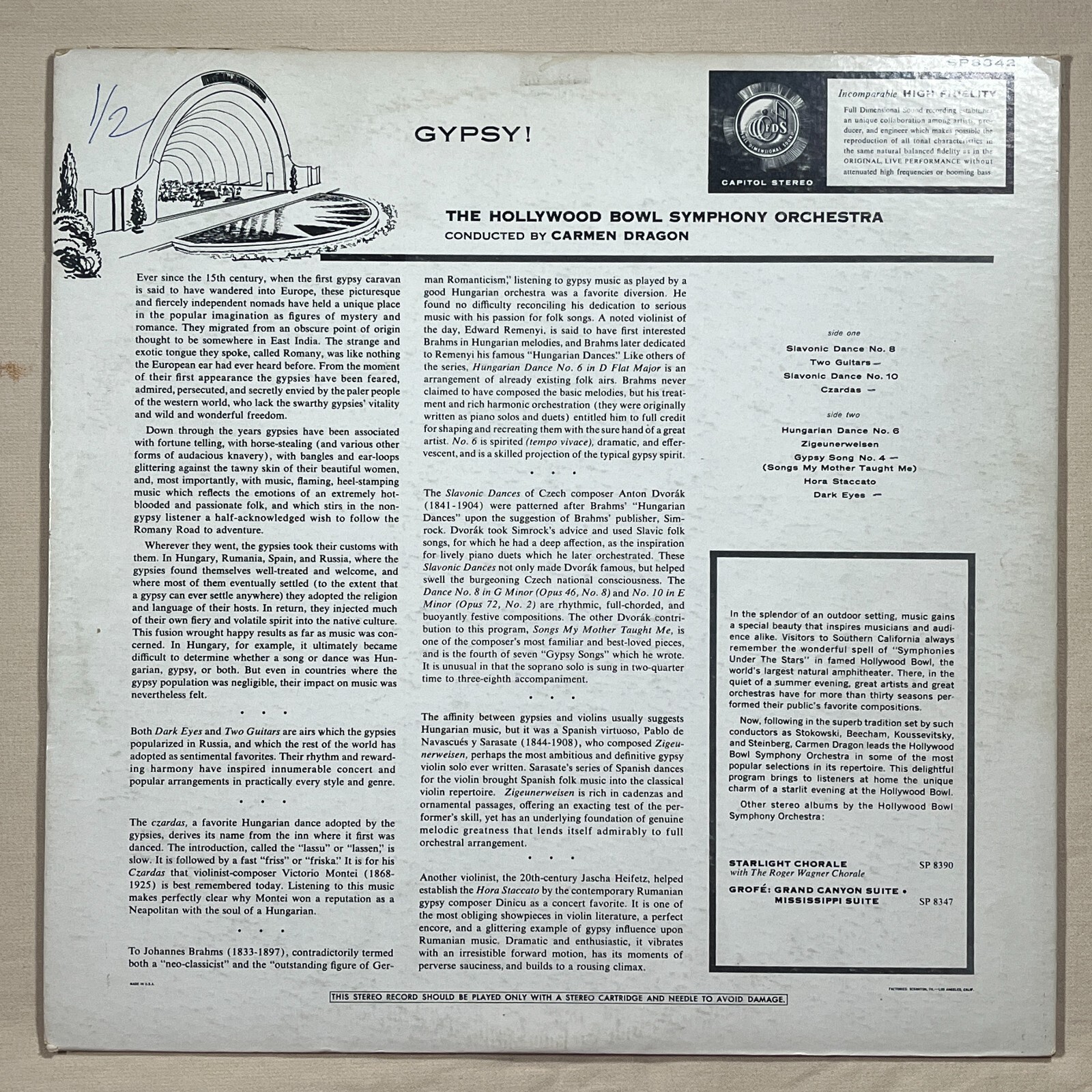 CARMEN DRAGON Gypsy! 1958 Vinyl LP Capitol SP-8342 - VG+ | eBay