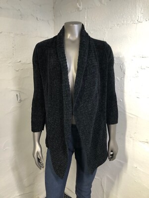 Seven7 Women's Super Soft Chenille Open Cardigan Sweater Sz S Black | eBay