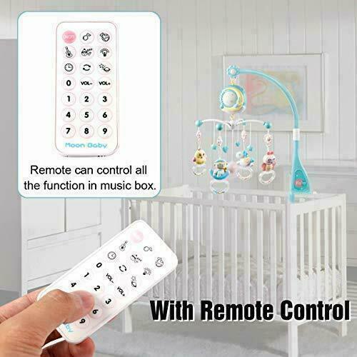 Mobile Baby Rattle Toy Cot Musical Light Bed Bell Kid Hanging Crib ...