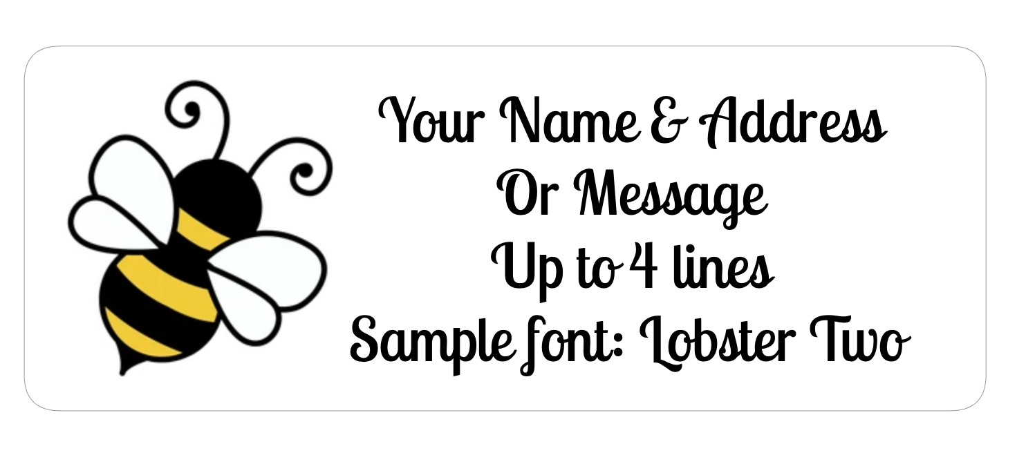 BUMBLE BEE Personalized Return Address Labels 1 X 2 5/8 inches | eBay
