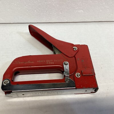 Vintage Swingline Red #800 Heavy Duty Metal Tacker Staple Gun Stapler ...