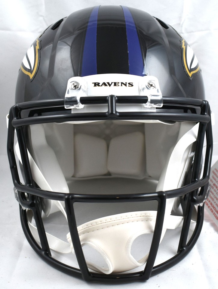 Ed Reed Autographed Ravens F/S Speed Authentic Helmet w/HOF - Beckett W ...