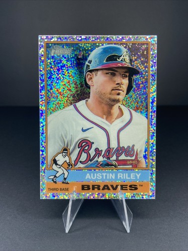 2025 Topps Heritage Austin Riley #364 Chrome Silver Sparkle Atlanta ...