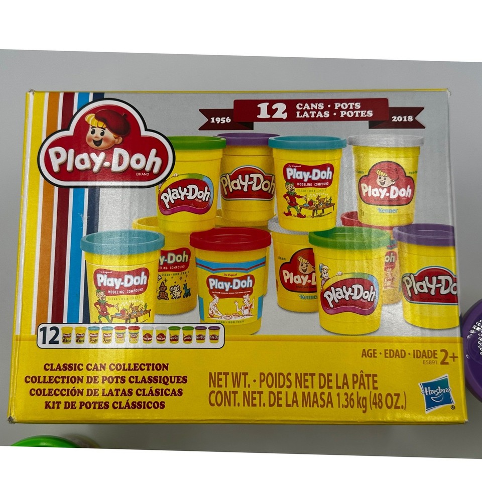 Play-Doh 12-Pack Classic Can Collection 1958-2018 w/ Shaping Tools ...