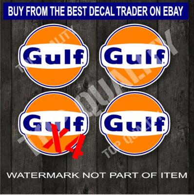 VINTAGE GULF Decal Sticker X4 Vintage Retro Petrol Motorsport Hot Rod ...