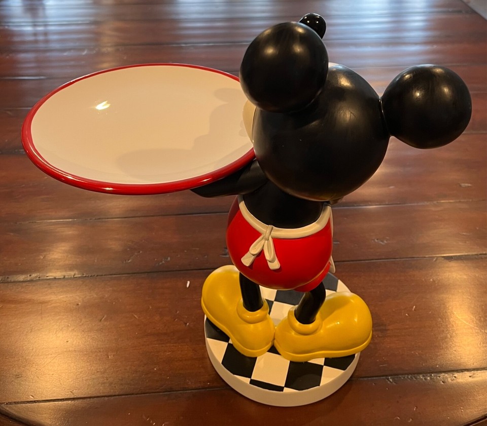 Disney Mickey Mouse Waiter Server Butler Holding Plate Statue Medium ...