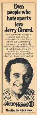 1975 WPIX NEW YORK TV NEWS AD JERRY GIRARD SPORTS REPORTER | eBay