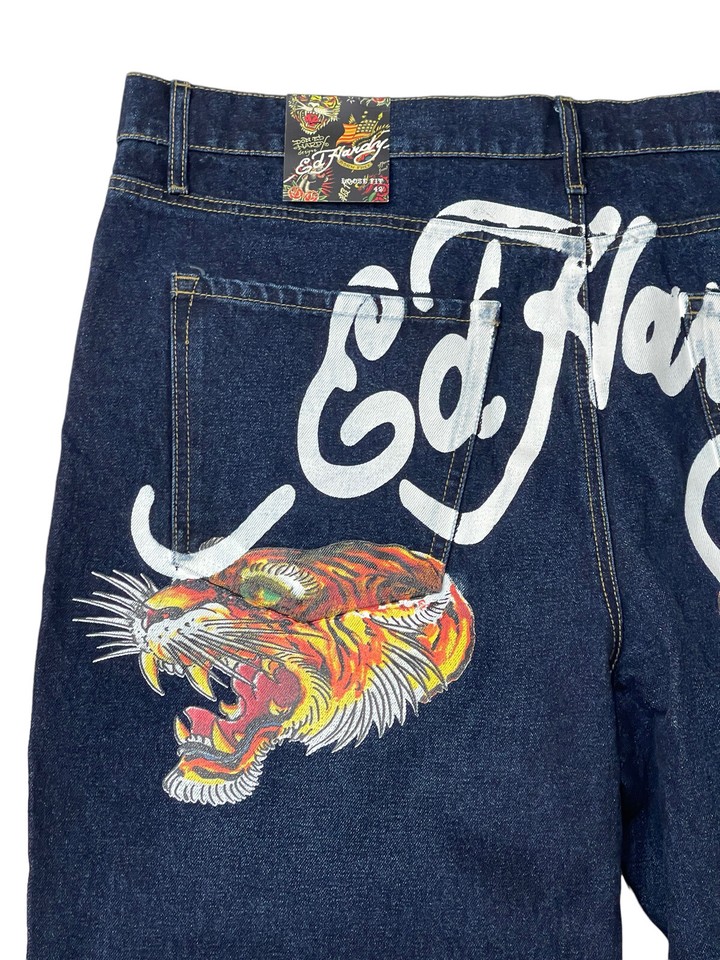 Ed Hardy Tiger Heads Loose Fit Jeans Mens Size 42 x 32 NWT - $ 195.00 ...