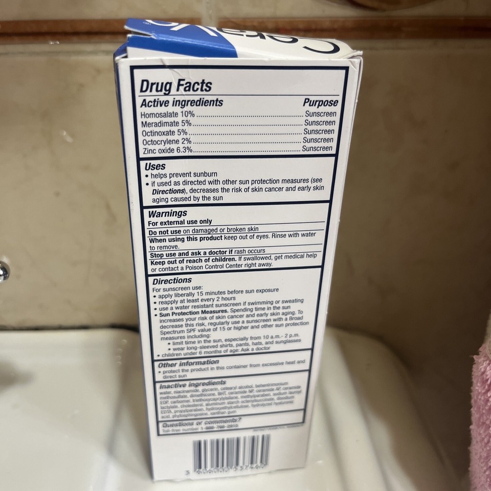 CeraVe AM Facial Moisturizing Lotion with Sunscreen - SPF 30, 60ml ...