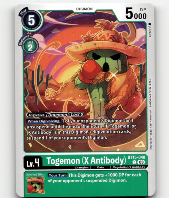 Digimon CCG Togemon (X Antibody) BT15-048 C - Exceed Apocalypse | eBay