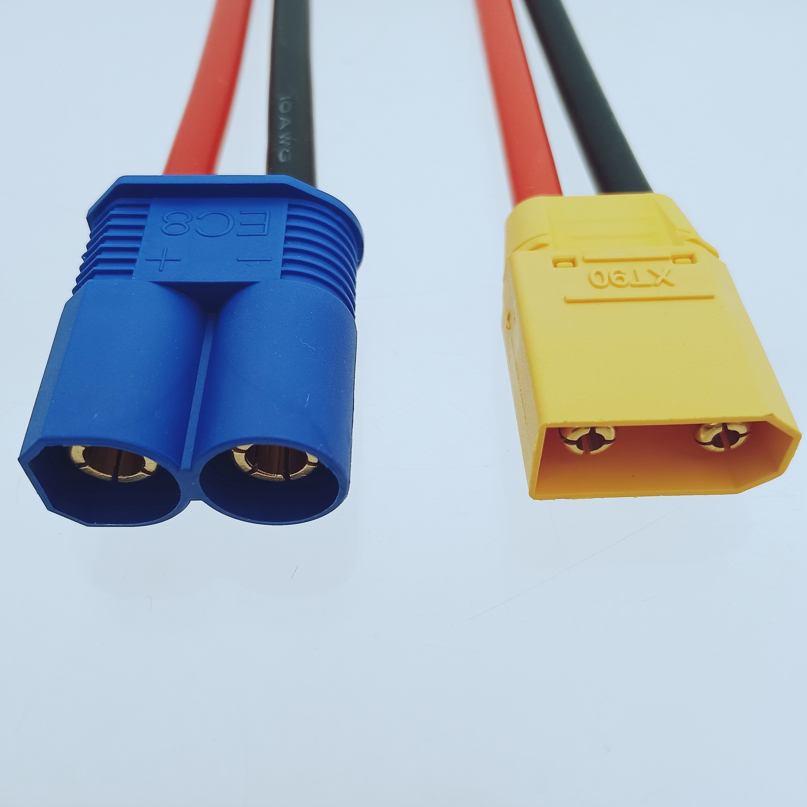 EC8/IC8 Male to Amass XT90H Male cable 10AWG 5CM Charger Adapter RC Toy ...