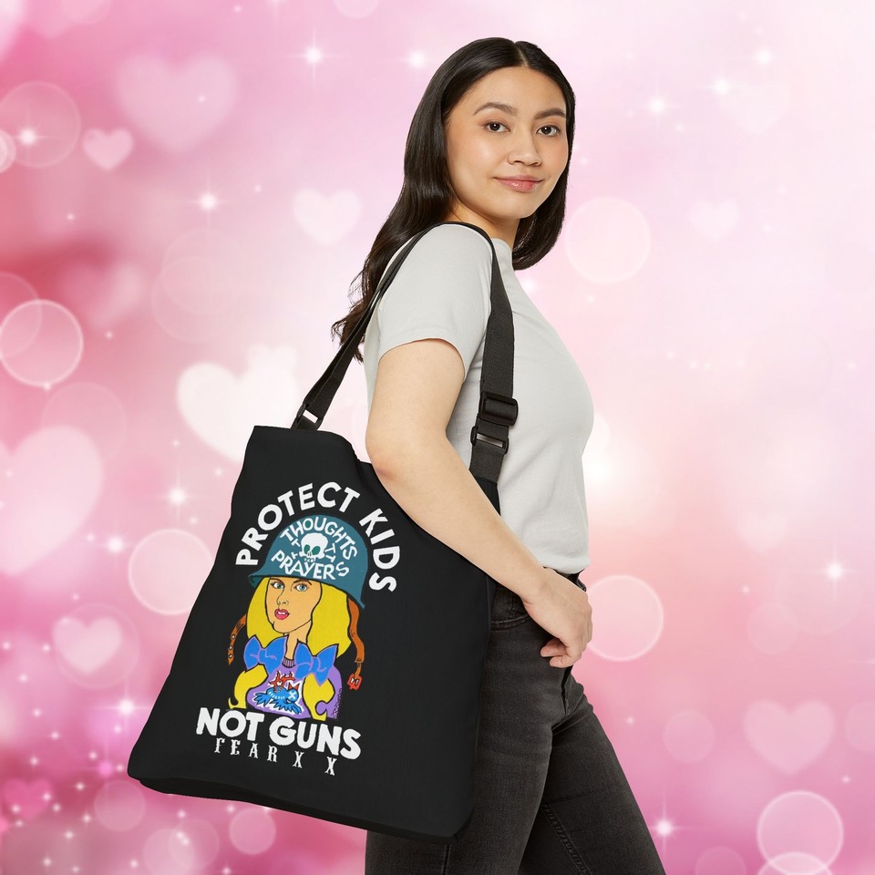 Anti Gun Tote Bag, Protect Kids Not Guns Carryall on Adjustable Tote ...