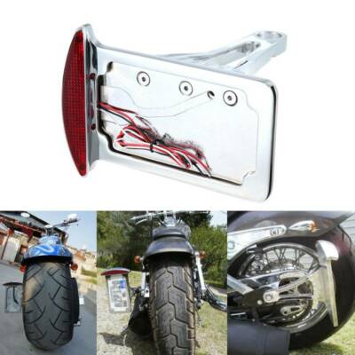 Motorcycle Side Mount License Plate Bracket Holder For Harley Chopper ...