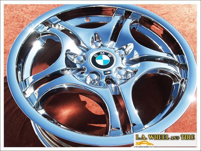 EXCHANGE SET OF 4 CHROME 17" BMW 330i 330Ci "STYLE 68" OEM E46 WHEELS ...