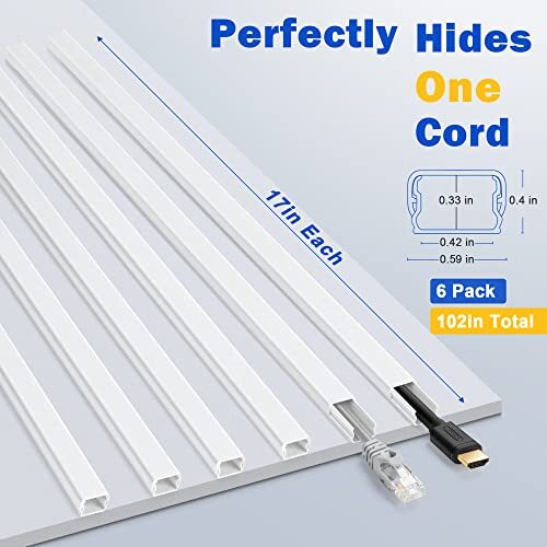 Cord Hider for One Cord, 102in Cable Hider, Paintable Wire Small - 102 ...