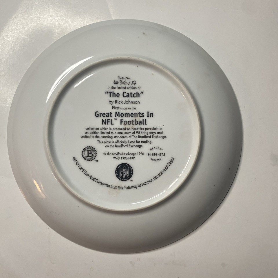 San Francisco 49er Joe Montana Bradford Exchange Plate Super Bowl The ...