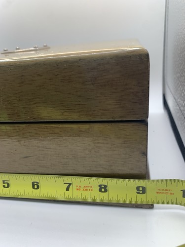 VTG Wooden Cedar Lined Humidor Cigar Box w/Silver Plague Charles Meiley ...